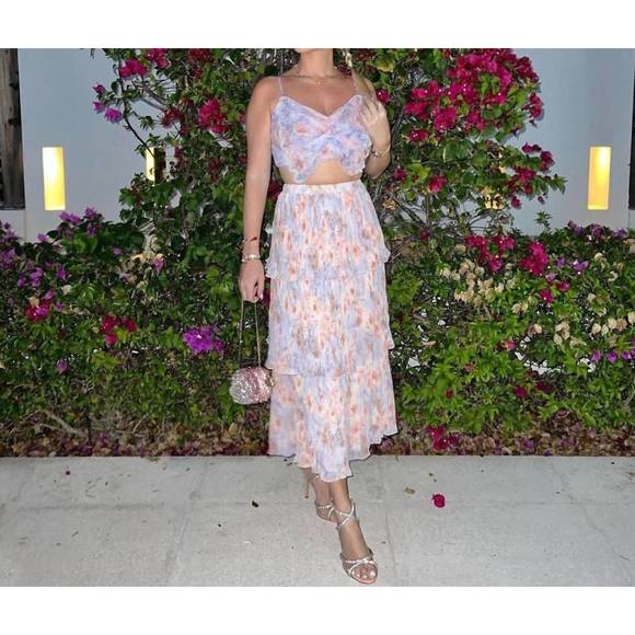 Allison New York | Tops | New Allison New York Morgan Bow Crop Top In ...